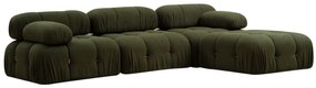 Atelier del Sofa Rohová sedací souprava Bubble Green L1-O1-1R-PUF, Zelená