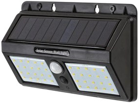 Rabalux 7881 led venkovní nástěnné solární svítidlo s pohybovým čidlem ostrava 1x2,4w | 225lm | 4000k | ip44 - černá