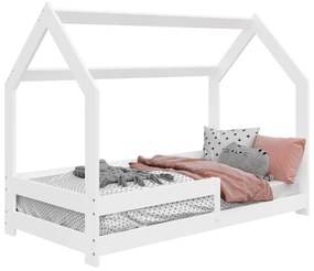 ImportWorld Dětská postel Domek 80x160 cm D5 + rošt a matrace ZDARMA - bílá
