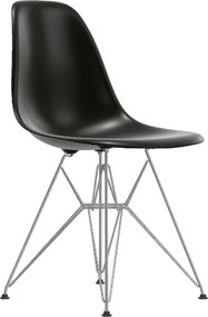 Výprodej Vitra designové židle DSR - skořepina černá, podnož chromová