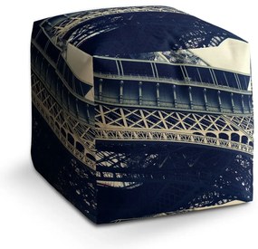 Sablio Taburet Cube Eiffel Tower: 40x40x40 cm