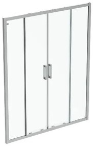 Ideal Standard Connect 2 - Posuvné sprchové dveře, čtyřdílné, 1600 mm, silver bright/čiré sklo K9282EO