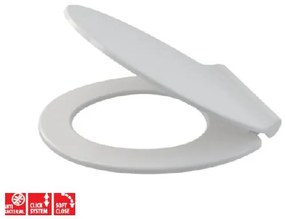 Alca - WC sedátko Slim, SoftClose, Antibacterial, bílá A64SLIM