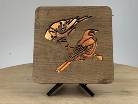 Li-Go "Sýkorky" lampa 19x19cm provedení povrchu: ořech