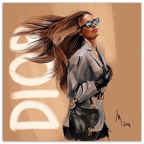 Gario Obraz na plátně Dior Fashion Woman Walk - Irina Sadykova Rozměry: 30 x 30 cm