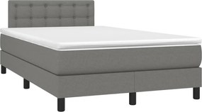 Box spring postel s matrací tmavě šedá 120x190 cm textil 3269752