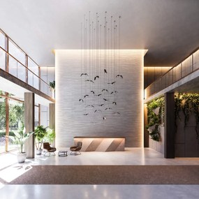 Designové závěsné svítidlo Brokis Night Birds PC962 Povrch Montury: Stříbrný elox, Barva skla: Šedá kouřová - masiv, Povrch baldachýnu: kov - černý matný komaxit