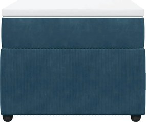 Box spring postel s matrací tmavě modrá 100x200 cm samet 3285624