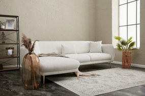 HANAH HOME Rohová pohovka SIMENA krémová levá 266 cm 825BLC2833