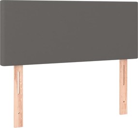 Box spring postel s matrací šedá 90x200 cm umělá kůže 3140985