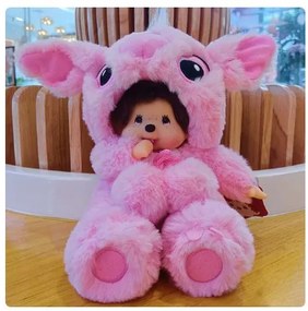 Panenka Monchhichi (mončičák) v kostýmu pohádkové postavy Varianta: Pink Stitch