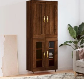 vidaXL Skříň highboard 69,5 x 34 x 180 cm kompozitní dřevo [3199605] Barva: hnědý dub