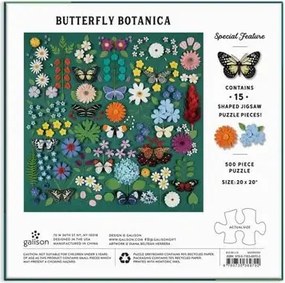 Galison Puzzle Motýlí botanická zahrada / 500 dílků / od 8 let