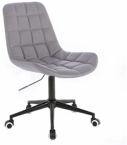 LuxuryForm DESIGN Židle PARIS na černé podstavě s kolečky - šedá