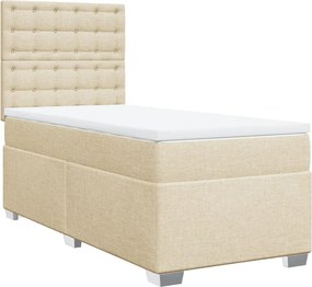 Box spring postel s matrací krémová 80 x 200 cm textil 3290334