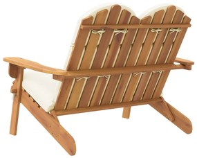 Zahradní lavice Adirondack s poduškami 126 cm masivní akácie - Default Title