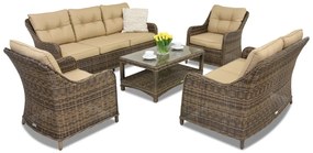 Luxusní nábytek v technorattanu Toledo Coffee 7 Garden Point hnědý