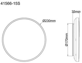 Globo 41566-15S - LED Stropní svítidlo NIELSEN LED/15W/230V pr. 23 cm černá