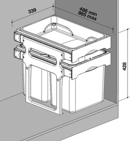 Sinks TANK 40 2x16l