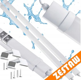 SADA 2 LED lamp 120cm 36W 3000lm Hermetické svítidlo IP65 do garáže, dílny