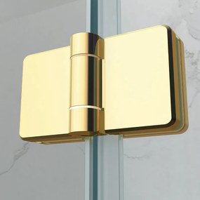 BPS-koupelny Obdélníkový sprchový kout HYD-OK12C 110x80 zlatá/transparent