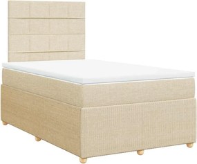 Box spring postel s matrací krémová 120x200 cm textil 3292028