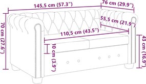 vidaXL Chesterfield sada 2místné a 3místné pohovky [274322] Barva: Hnědá