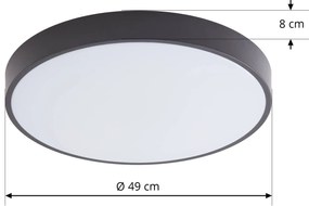 Lindby Smart LED stropní svítidlo Innes černé 48cm RGB CCT Tuya