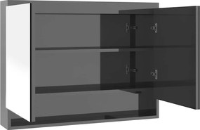 Koupelnová skříňka se zrcadlem 80 x 15 x 60 cm MDF zářivě šedá 331533