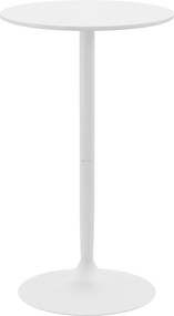 HOMCOM Barový stůl Bistro stůl Kulatý party stůl Ø60 x 102 cm Poseur stůl do jídelny, obývacího pokoje, ocel, bílý | Aosom