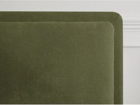 Zelená čalouněná čalouněná dvoulůžková postel s roštem 140x190 cm Mara – Bobochic Paris