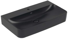 Villeroy & Boch Finion - Umyvadlo 80x47 cm, skrytý přepad, otvor pro baterii, CeramicPlus, Pure Black 41688CR7