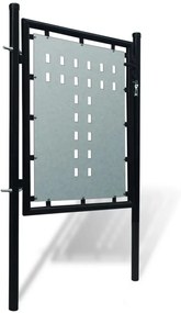Černá jednokřídlá plotová branka | 100x150 cm