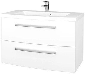 Dřevojas Koupelnová skříň BRIO SZZ2 90 Varianta: L01 Bílá vysoký lesk / L01 Bílá vysoký lesk