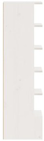 Botník bílý 28 x 30 x 104 cm masivní borové dřevo - Default Title