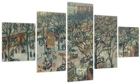 Obraz - Camille Pissarro, Boulevard des Italiens, Morning, Sunlight, reprodukce (125x70 cm)