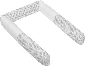 Bellatex Mantinel do postele VÁLEC průměr 16x280 cm Kosočtverec  šedá, bílá