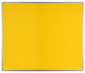 Textilní nástěnka ekoTAB v hliníkovém rámu, 1200 x 900 mm, žlutá