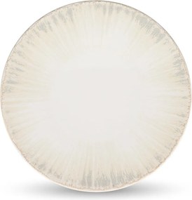 Světle šedý servírovací porcelánový talíř ø 32 cm Nuance – BonBistro