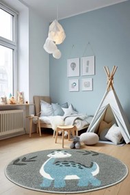 Dětský koberec Lima C880A šedý / tyrkysový
