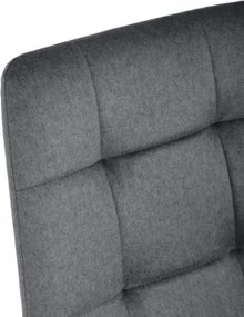 Jídelní židle šedá látka čtyřnohá kovová černá podnož DCL-X7015 GREY2