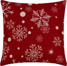 Povlak na polštář z mikrovlákna SNOWFALL 45x45 cm, červený