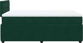 Box spring postel s matrací tmavě zelená 120 x 200 cm samet 3290025