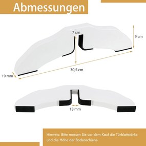 Costway 2 x opěrné nohy z borovicového dřeva pro zábrany pro psy 2 cm mřížkové