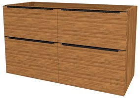 Mereo Mereo, Mailo, koupelnová skříňka 121 cm, černé madlo, Multidecor, CN593SBODP1