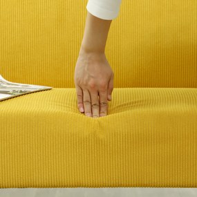 HOMCOM 2místná pohovka, pohovka s manšestrovým vzhledem, dřevěné nohy, čalouněná pohovka, dvoumístná pohovka do ložnice, obývacího pokoje, 110 x 62 x…