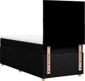 Box spring postel s matrací černá 90x200 cm textil 3291165