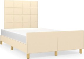 Rám postele bez matrací krémově 120x190 cm textil 3270518