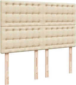 Box spring postel s matrací krémová 140x200 cm textil 3292098
