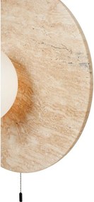 Béžové kamenné nástěnné svítidlo ø 12 cm Hilde – Opviq lights